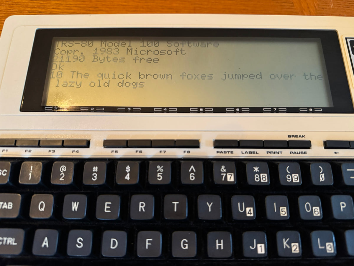 TRS-80 Model 100 S/N 310000623 – Bonus Life Computers
